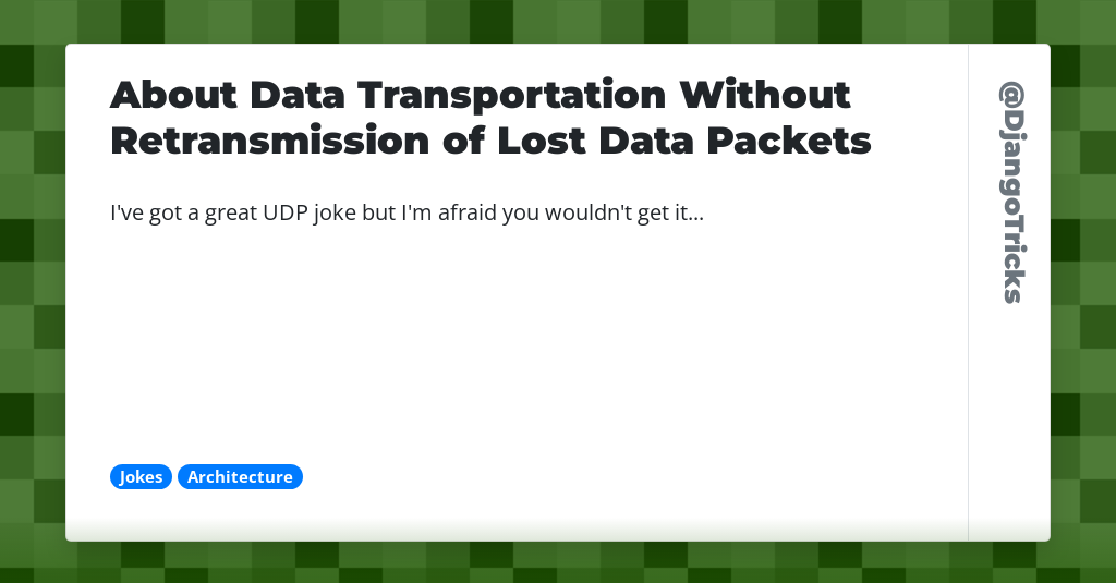 About Data Transportation Without Retransmission of Lost Data Packets ...